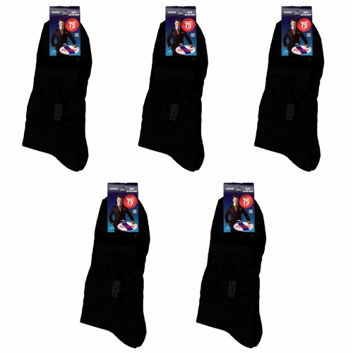 Носки Ростекс, 5 пар, размер 25, черный