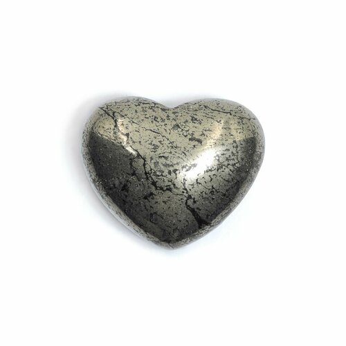 Натуральный камень (минерал) "Сердце", пирит 3 х 2,5 см
