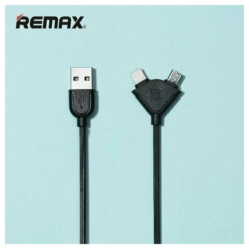Дата кабель REMAX 2 в 1 Lightning/micro USB Souffle RC-031T