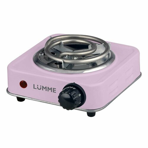 Плитка электрическая настольная LUMME LU-HP3640B/ 1 конфорка d 10/ электроплитка, розовый