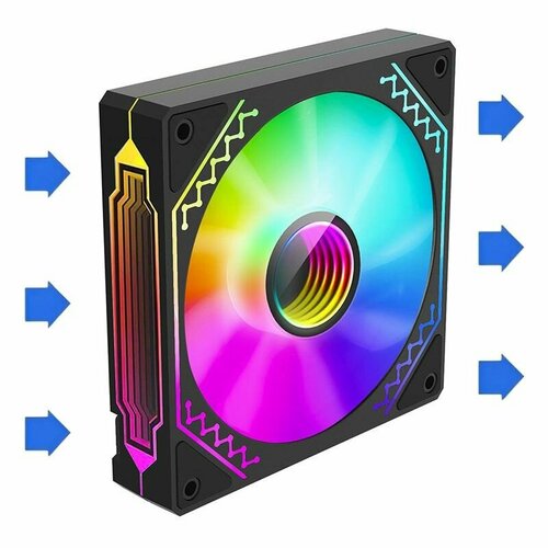 Вентилятор/кулер реверсивный TEUCER aRGB для компьютера