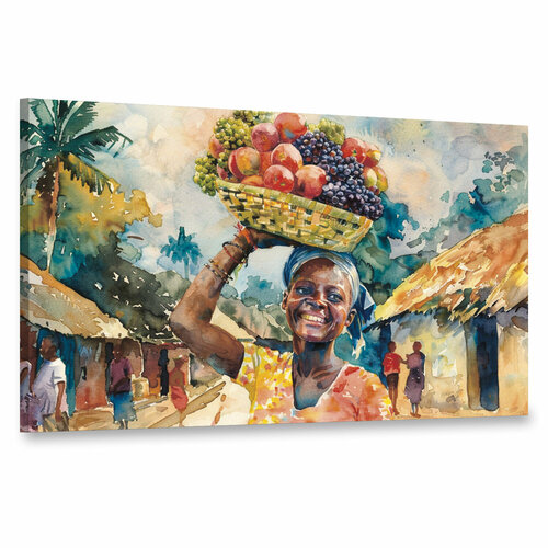 Интерьерная картина 100х60 "Африканка"