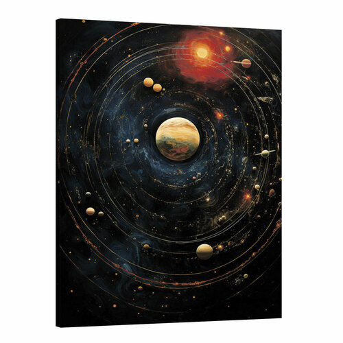 Интерьерная картина 50х70 "Астрологический взгляд на мир"