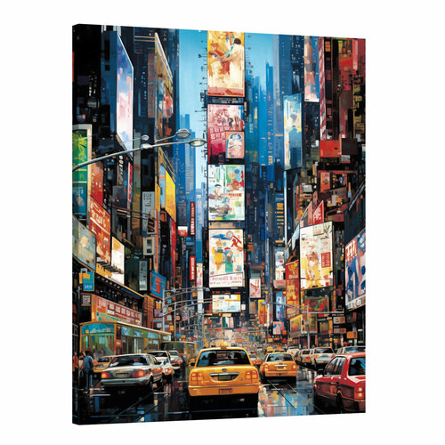 Интерьерная картина 50х70 "Городская мозаика"