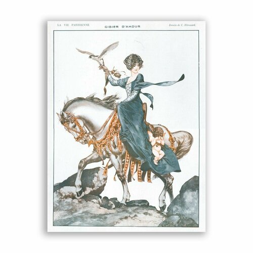 Постер на бумаге в стиле Пин-ап / La Vie Parisienne - Gibier DAmour / Размер 60 x 80 см