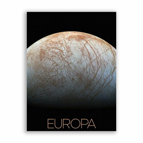 Постер, плакат на бумаге / NASA (Коллекция Постеров) - Europa / Европа / Размер 30 x 40 см