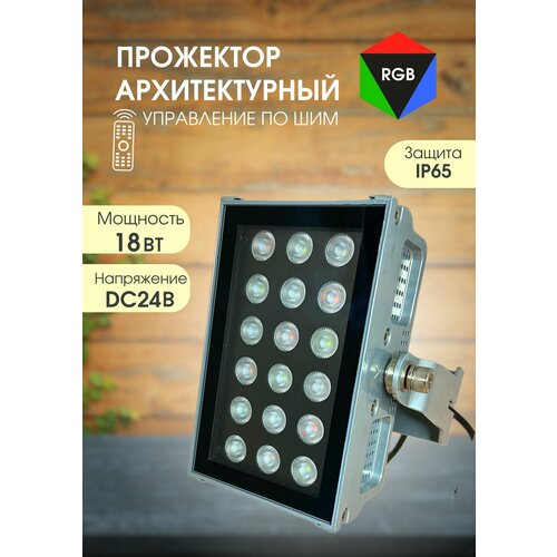 Прожектор архитектурный RGB 18W SLS-902