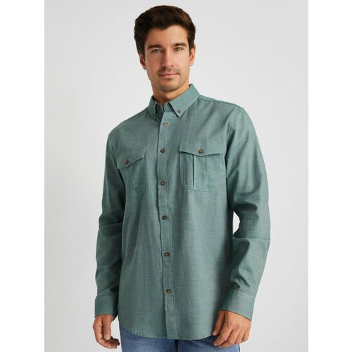 Рубашка Zolla, размер XXL, зеленый