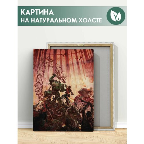 Картина для интерьера на стену - Вархаммер Warhammer 40000, Темные ангелы 40х60 см