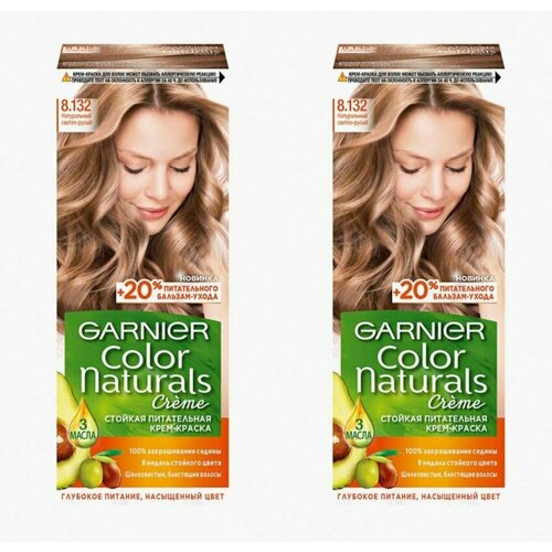 GARNIER Краска для волос Color Naturals 8.132 Натуральный светло-русый 110 мл, 2 шт