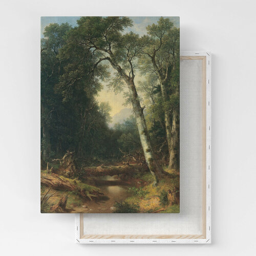 Картина на холсте, репродукция / Ашер Браун Дюран - A creek in the woods / Размер 30 x 40 см