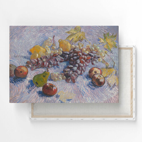 Картина на холсте, репродукция / Ван Гог - Натюрморт с яблоками, грушами / Размер 80 x 106 см