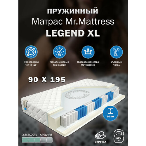 Mr.Mattress Legend XL (H24), 90x195 см, пружинный