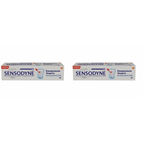 Sensodyne Зубная паста для чувствительных зубов, Ежедневная Защита, Морозная Мята 65 г, 2 шт