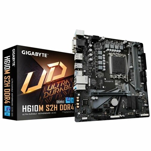 Материнская плата GIGABYTE H610M S2H DDR4, Socket1700, Intel H610, mATX