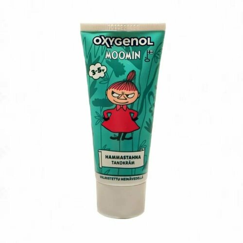 Зубная паста детская Oxygenol moomin ксилитофторид с фруктовым вкусом, 3-5 лет 50 ml (из Финляндии)