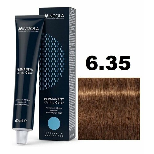Indola Permanent Caring Color Крем-краска для волос 6/35 темный блондин золотистый красного дерева 60мл