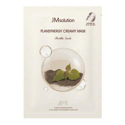 Jmsolution Тканевая маска для сияния кожи с семенами периллы / Plansynergy Creamy Mask Perilla Seeds, 30 мл, 2 штуки