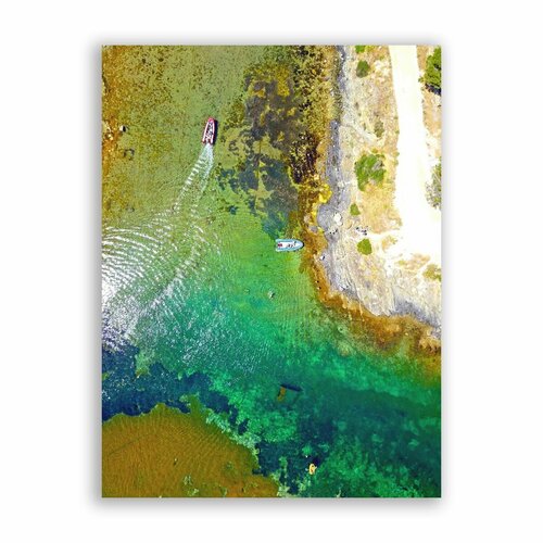 Постер, плакат на бумаге / Природа Испании - Озеро / Размер 40 x 53 см