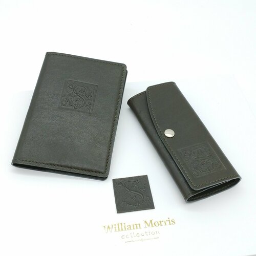 Комплект для паспорта William Morris, зеленый