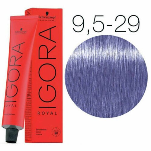Schwarzkopf Igora Royal - 9,5-29 Светлый блондин пастельный пепельный фиолетовый Стойкая крем-краска для волос 60 мл
