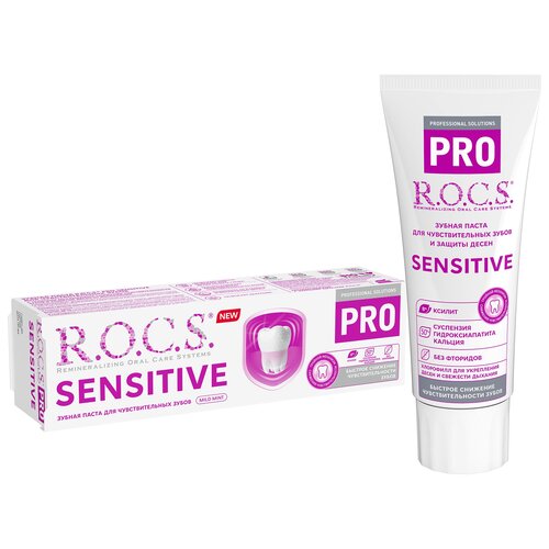 Рокс Зубная паста R.O.C.S. PRO SENSITIVE для чувствительных зубов, 74 гр