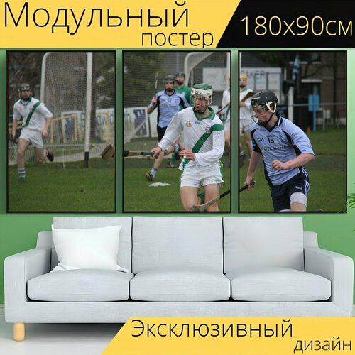 Модульный постер "Ирландия, швырять, спорт" 180 x 90 см. для интерьера