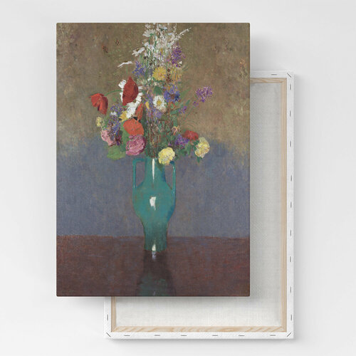 Картина на холсте, репродукция / The Green Vase / Одилон Редон / Размер 30 x 40 см