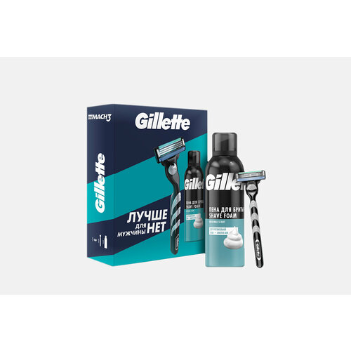 Подарочный Набор: Бритва + пена для бритья Gillette, MACH3 2шт