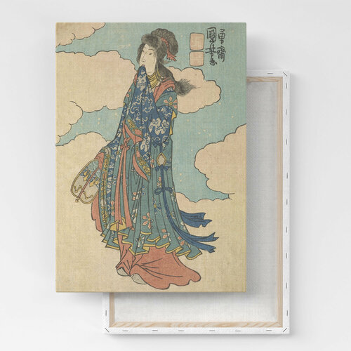 Картина на холсте, репродукция / Утагава Куниёси - Китайская богиня / Размер 40 x 53 см