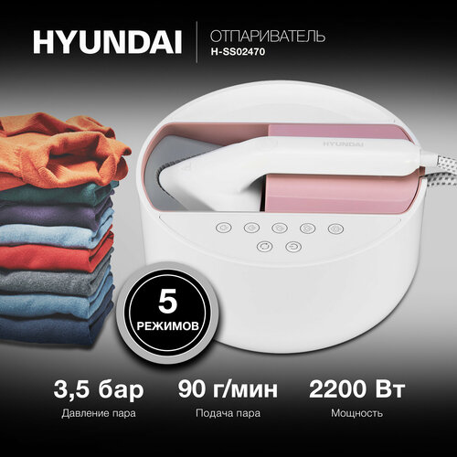 Парогенератор Hyundai H-SS02470 белый/розовый