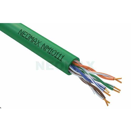 Кабель витая пара NEOMAX NM10111-125М-P U/UTP cat.5e 4 пары (125 м) 0.51 мм (24 AWG) одножильный, (200 Mhz) чистая медь, LSZH