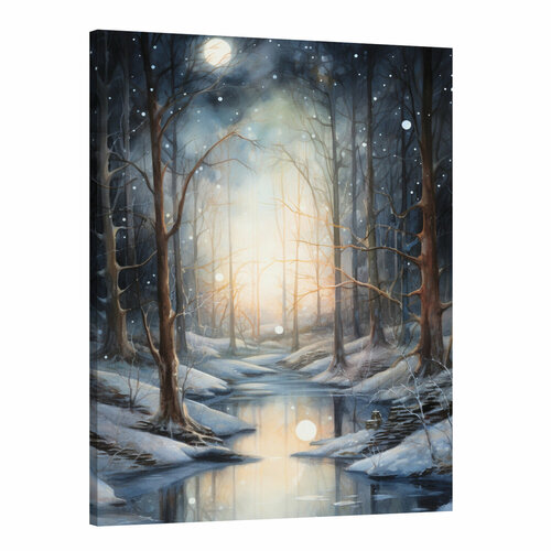 Интерьерная картина 50х70 "Имболк: зимний эпос"