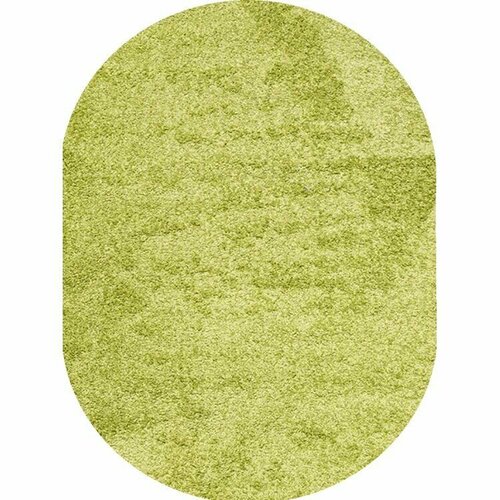 Ковер овальный Зеленый 0.8 х 1.5 м мягкий, пушистый, с высоким ворсом, на пол для комнаты Белка Фьюжн 42811_49022