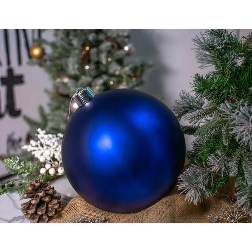 Пластиковый шар, матовый, синий, 300 мм, Winter Deco 1135151