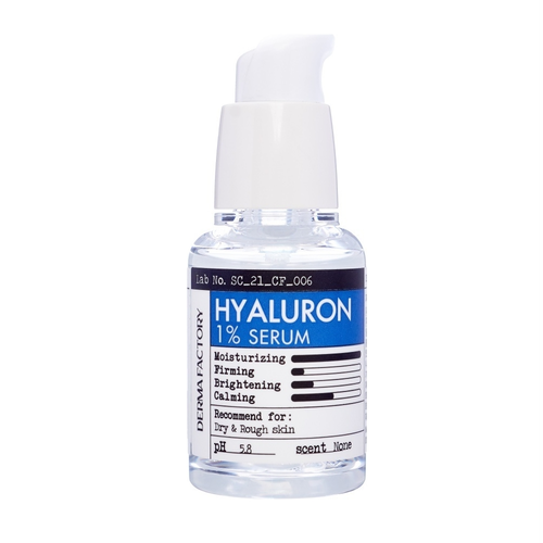 DERMA FACTORY Сыворотка для лица гиалуроновая кислота увлажняющая Hyaluron 1% Serum, 30 мл