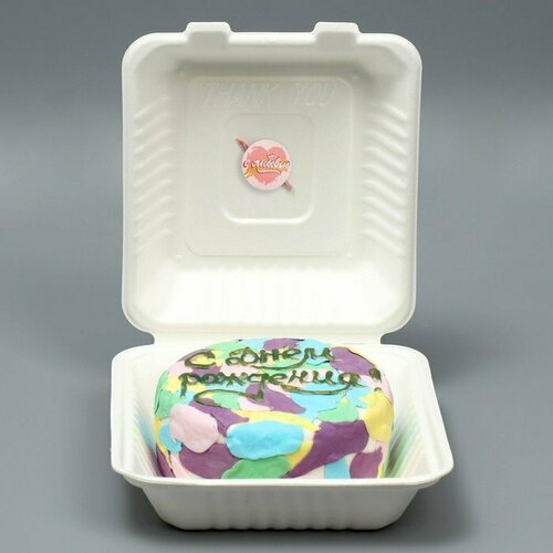Коробка для бенто-торта со свечкой «С любовью», 21 х 20 х 7,5 см (комплект из 50 шт)