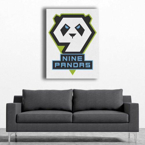 Интерьерная картина на холсте / Киберспорт / Nine Pandas 40*60