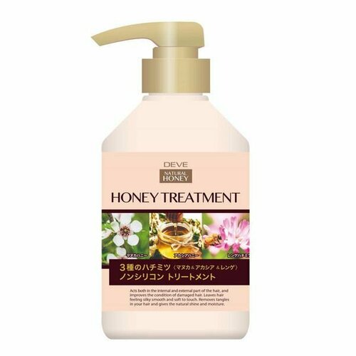 Deve Маска для поврежденных волос "3 вида меда" Natural Honey Treatment, 450 мл