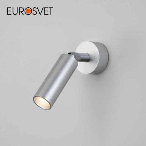 Спот / Накладной светодиодный светильник с поворотным плафоном Eurosvet Pin 20133/1 LED, 3 Вт, 4200 К, цвет серебро