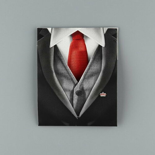 Открытка-конверт для денег формовой "Красный галстук", 12 x 16 см, 5 шт.