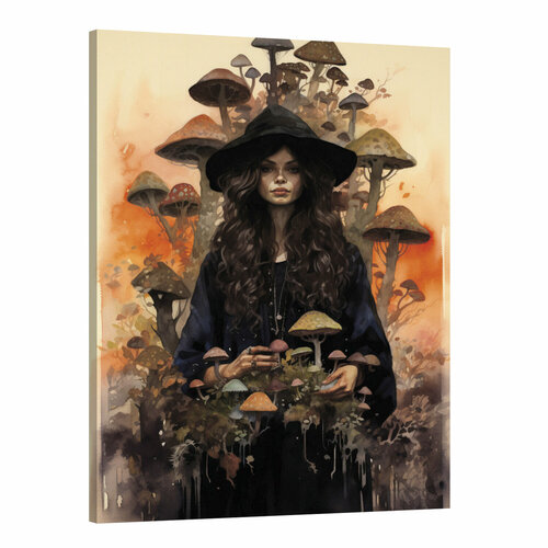 Интерьерная картина 50х70 "Ведьма с татуировками"