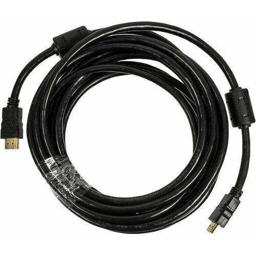 HDMI кабель 5 метров с ферритовыми фильтрами Ver. 2.1 для монитора, ресивера, проектора, ПК, Full HD 4К.