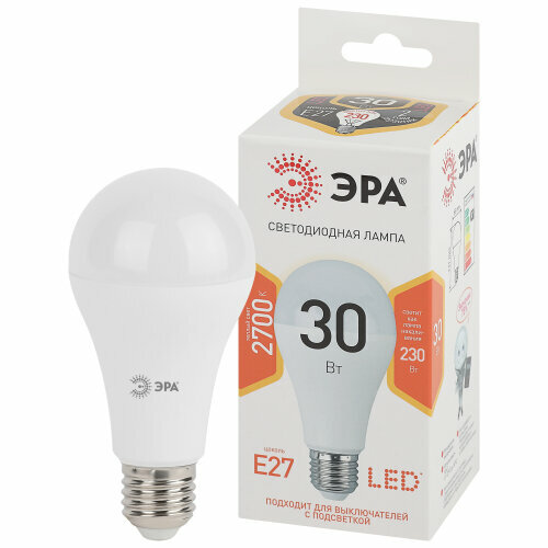 Лампа светодиодная А65-30W-827-E27 (комплект 4 шт.) (диод, груша, 30Вт, тепл, E27)
