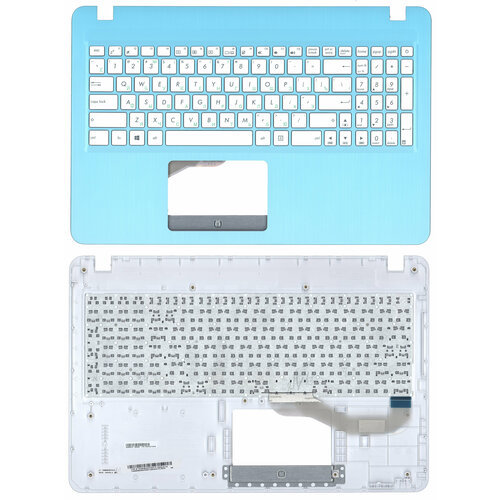 Клавиатура (keyboard) для ноутбука Asus X540 топкейс голубой