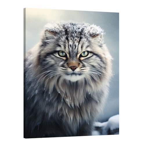 Интерьерная картина 50х70 "Дикий лесной кот"