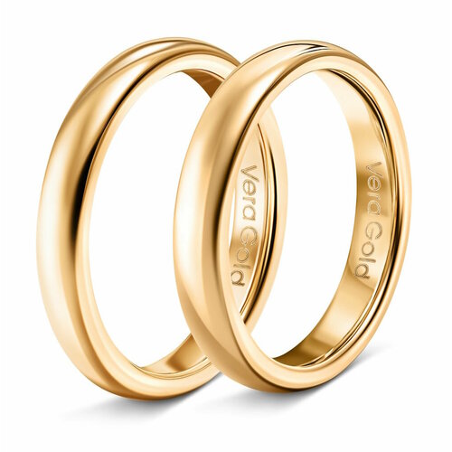 Кольцо обручальное Veragold, размер 19, золотой
