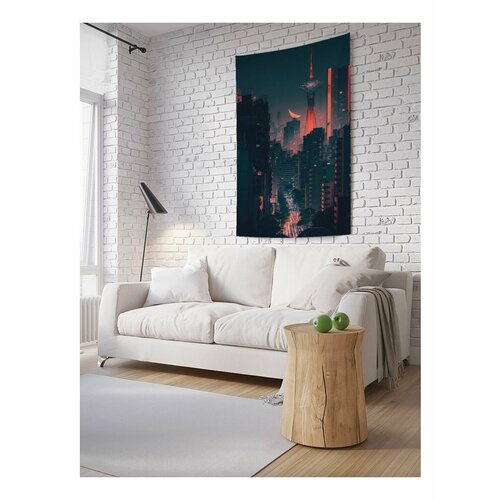 Вертикальное фотопанно на стену JoyArty "Город в огнях", из ткани, 150х200 см, серия Мужские праздники