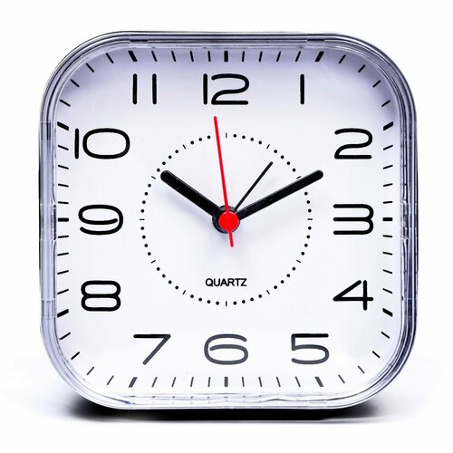 Часы - будильник настольные "Классика", дискретный ход, 10.5 х 10.5 см, АА