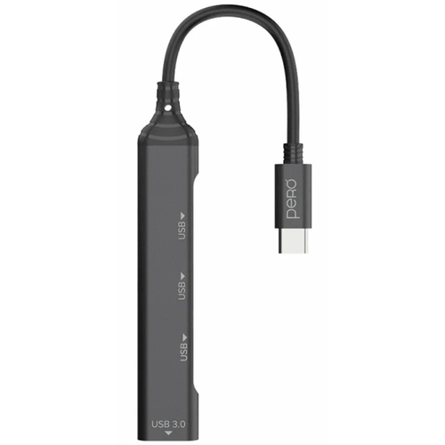 USB-C Разветвитель Pero MH02 4в1 Серый